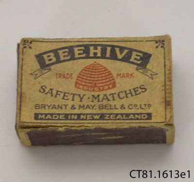 Matchbox; Bryant & May, Bell & Co Ltd; [?]; CT81.1613e | eHive