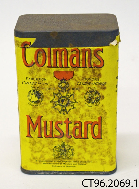 Tin, mustard; Reckitt & Colman (New Zealand) Ltd; [?]; CT96.2069.1 | eHive