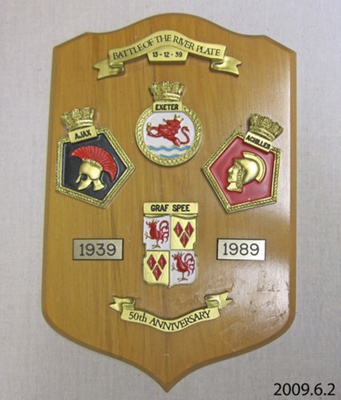 Plaque, commemorative [Battle of River Plate]; Badges & Crests 1986 Ltd ...