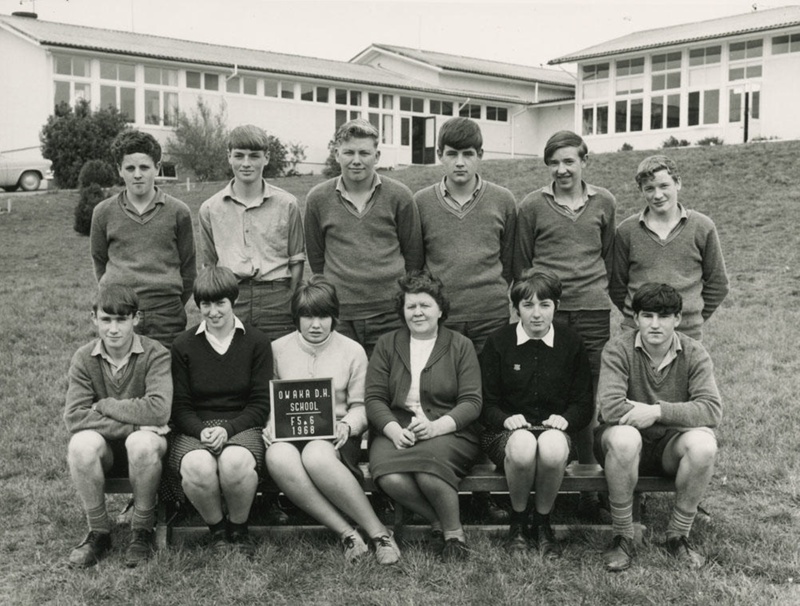 Photograph [Owaka District High School class F 5 & 6 1968]; Campbell ...