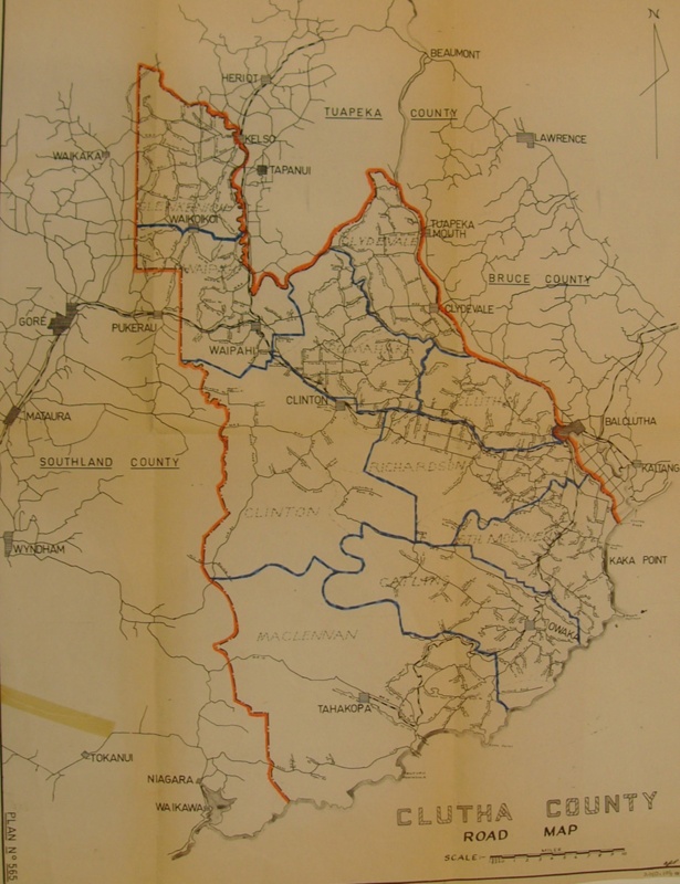 Map: Clutha County Road Map 7/68; Clutha County Council; 1968; 2010 ...