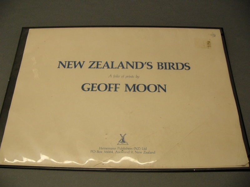 Folder: New Zealand Birds - a folio of prints by Geoff Moon; Moon ...