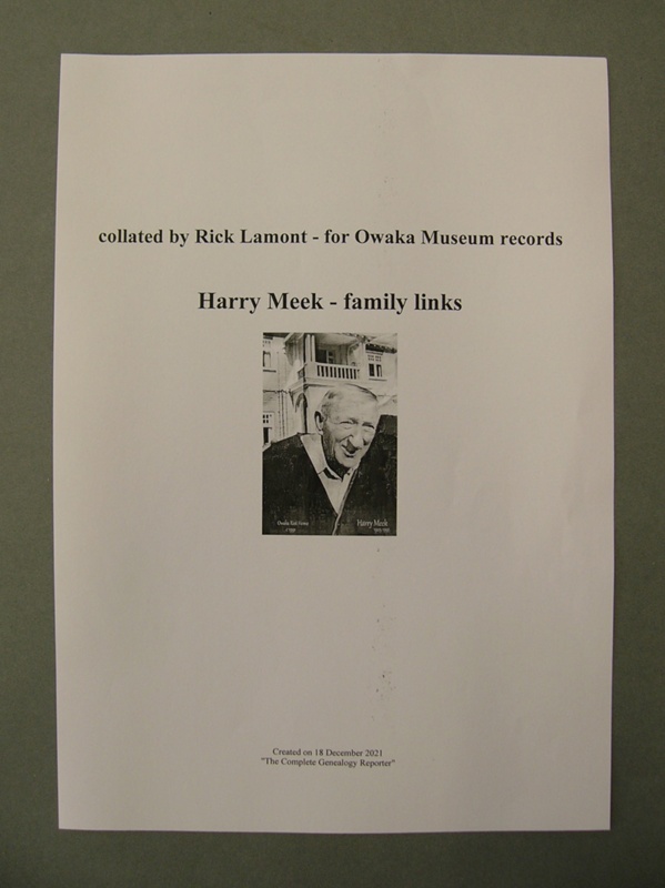 Family Tree - Meek; Lamont, Rick; 2021; 0000.1211 | eHive