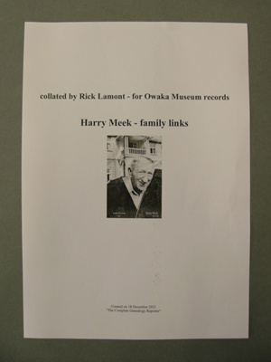 Family Tree - Meek; Lamont, Rick; 2021; 0000.1211 | eHive