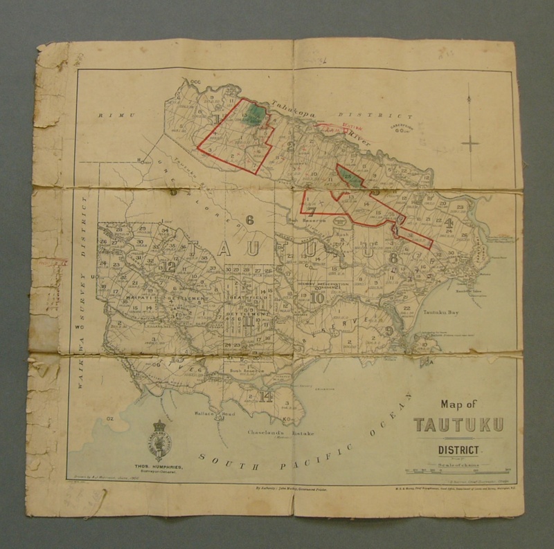 Map of Tautuku District; Morrison, A J; June 1906; 0000.2309 | eHive