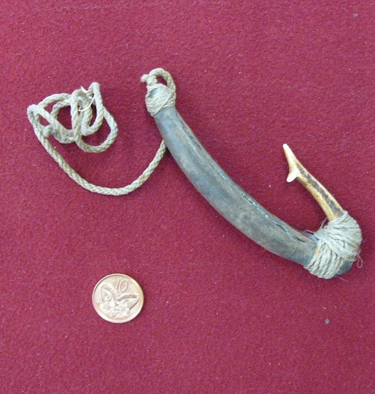 Fish hook (lure) - replica; pre-1800; Oceania, New Zealand, South ...