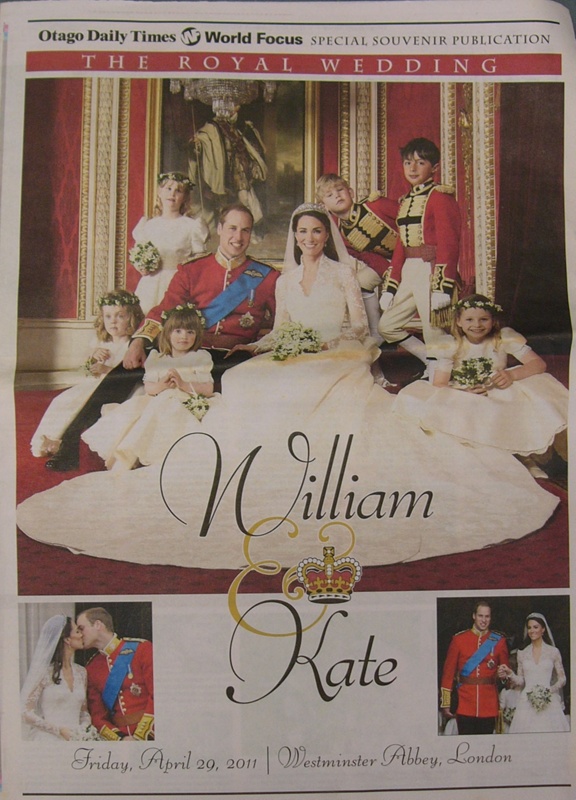 Odt Souvenir Prince William And Kate Middletons Wedding Otago Daily
