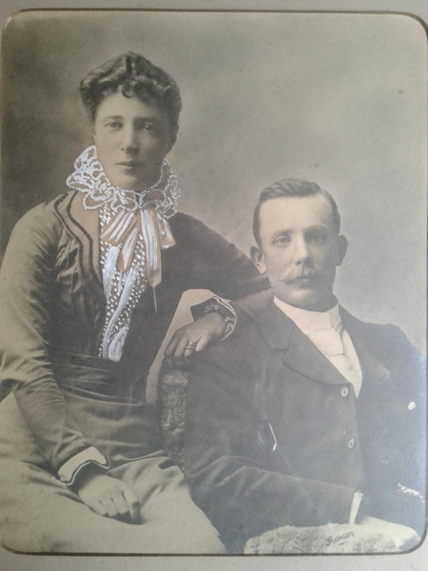 Portrait photograph, possibly Thomson grandparents of Fergus Collinson ...