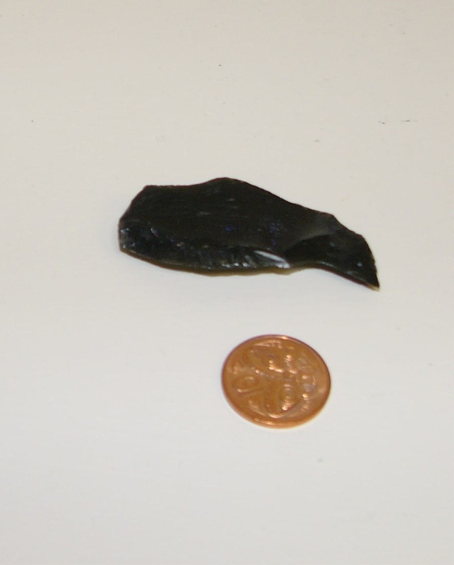Flake, stone; pre-1800; Oceania, New Zealand, South Island, The Catlins ...