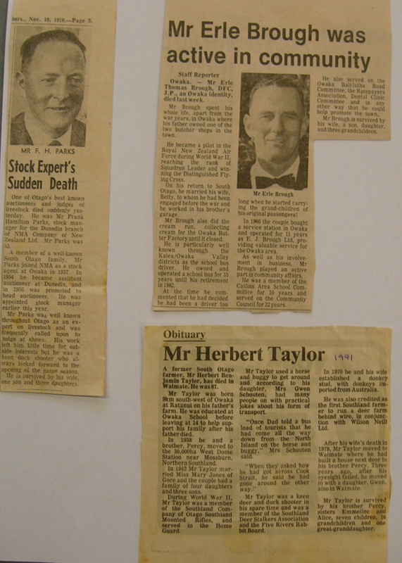 Newspaper clipping, Obituaries; 20th century; 2010.324 | eHive