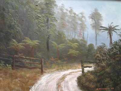 Painting. A Bush Scene by Michael Finnerty; Finnerty, Michael (Mr ...