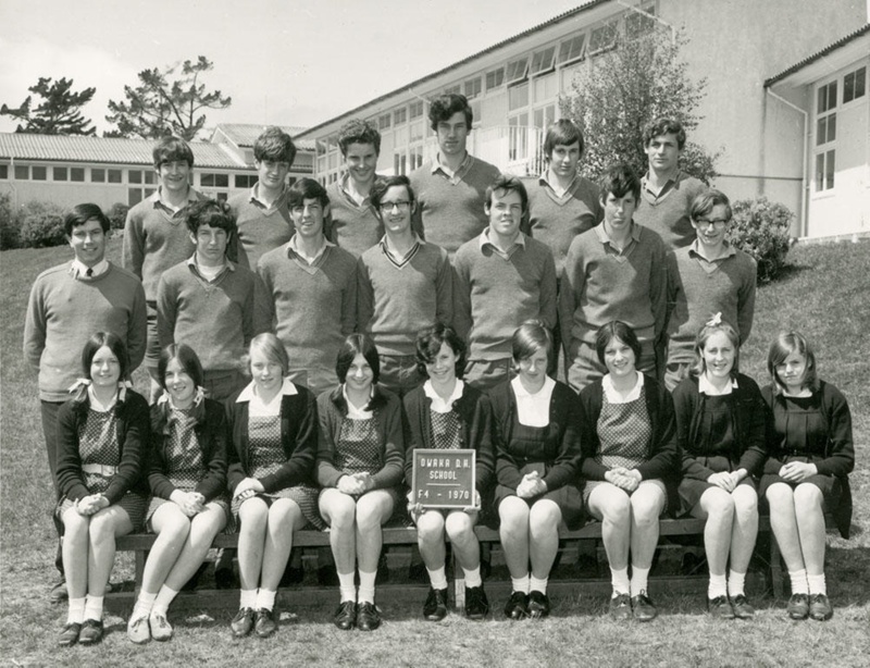 Photograph [Owaka District High School class F1 1970]; Campbell ...