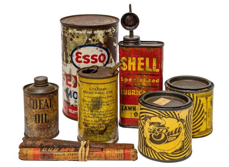 A Collection of Lubricant Containers; 22-42 | eHive