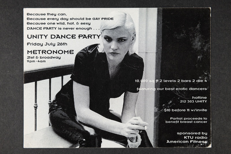 Flyer, Unity Dance Party at Metronome; Metronome; 33_58_E284 | eHive