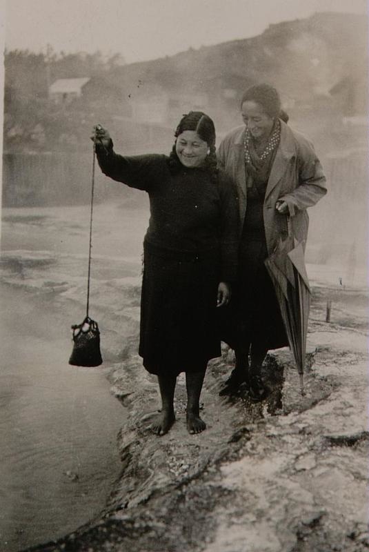 Guide Rangi with woman cooking; OP-2205 | eHive