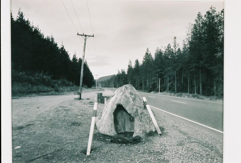 Stone and offerings. Hatupatu's Rock, Atiamuri; Adams, Mark; 2003.51.29 ...