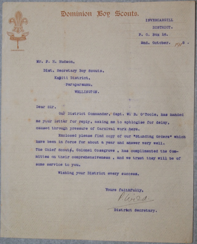 1915 General Scout letterhead | eHive