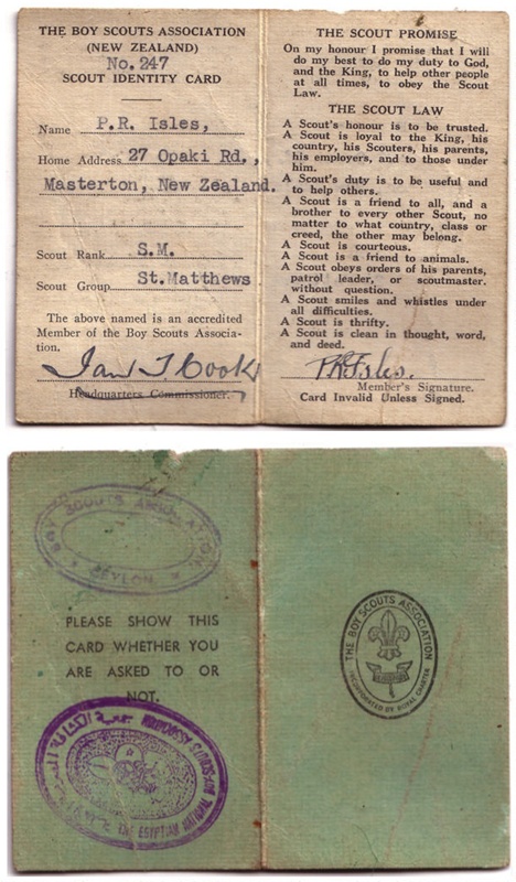 1930"s NZ Scout Identification card; 03/2009/9972 | eHive