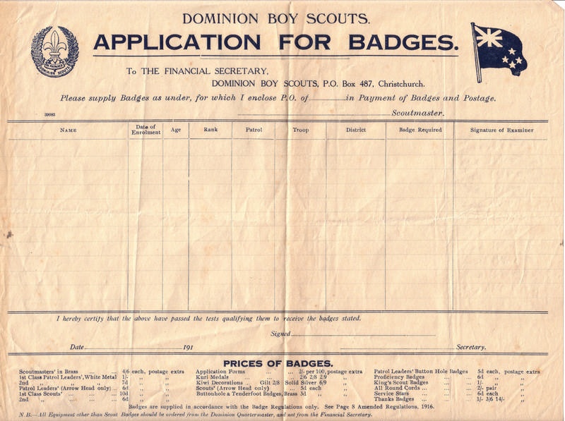 Badge Order Form | eHive