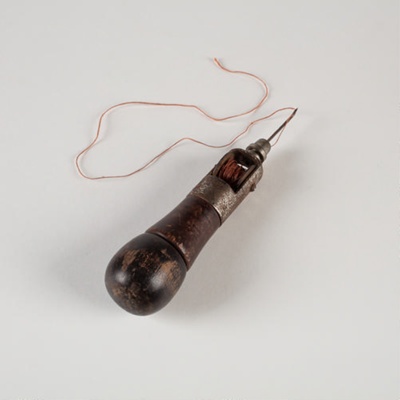 Lock Stitch Awl, Wooden Handle; C A Myers Co; 1930-1940; WY.2006.18.3 ...
