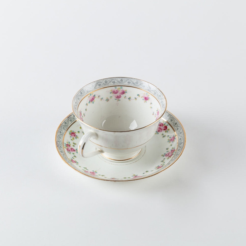 Cup and Saucer, Crown Chelsea; Crown Chelsea China; 1950-1960; WY.2006. ...