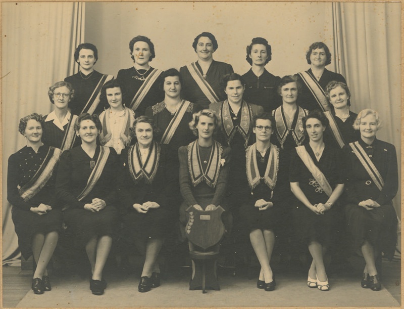 Photograph, Pride of Bluff Rebekah Lodge; Campbell's Studio; 1946; BL ...