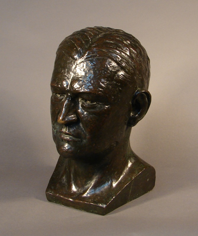 Bust, bronze bust of Sir Archibald McIndoe; John Leslie McIndoe; 1938 ...