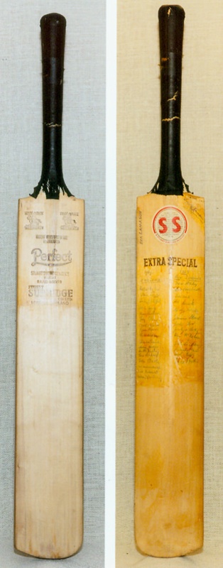 Cricket Bat: "Perfect" bat, signed by members of the New Zealand and ...