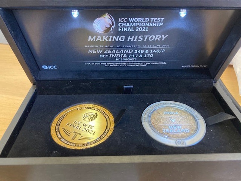 Coins: ICC World Test Championship Final 2021 memento coin and pitch ...