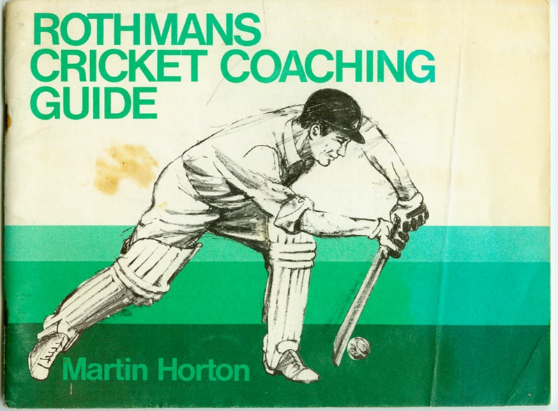 Book: Rothman's Cricket Coaching Guide 1970; Martin Horton; 1970; 2008. ...