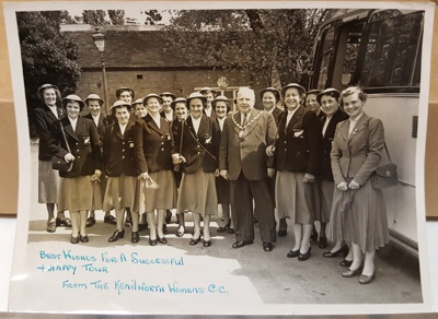 Photograph: New Zealand Women's Team with unidentified Kenilworth ...