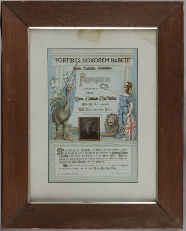 Illustrated Address, To the family of the late Moses McBride; Pahia ...