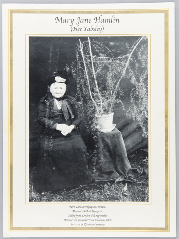 Photograph, Mounted portrait of Mary Jane Hamlin née Yabsley; Unknown ...