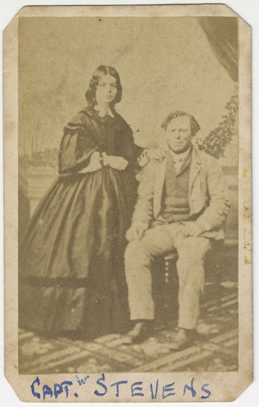 Photograph, Captain William Stevens and Frances Emma Stevens.; Unknown ...