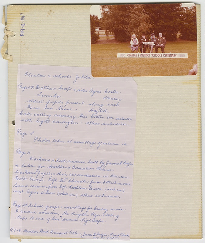 Photographs, Otautau and Districts Schools Centennial ; Unknown ...