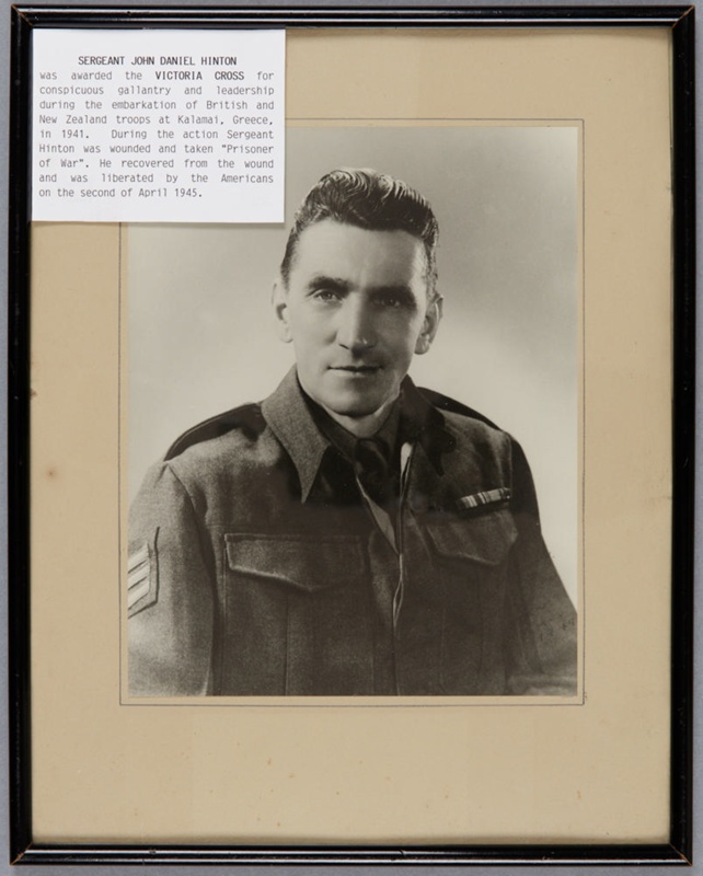 Framed photograph, Military portrait of Sergeant John Daniel Hinton ...