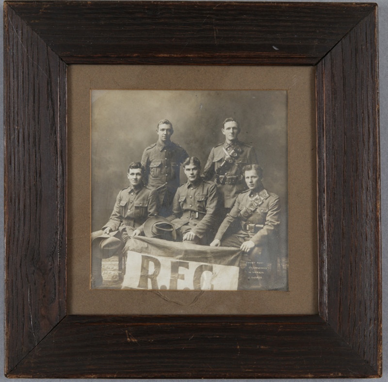 Framed photograph, Group photograph of WWI soldiers; Muir, Thomas ...