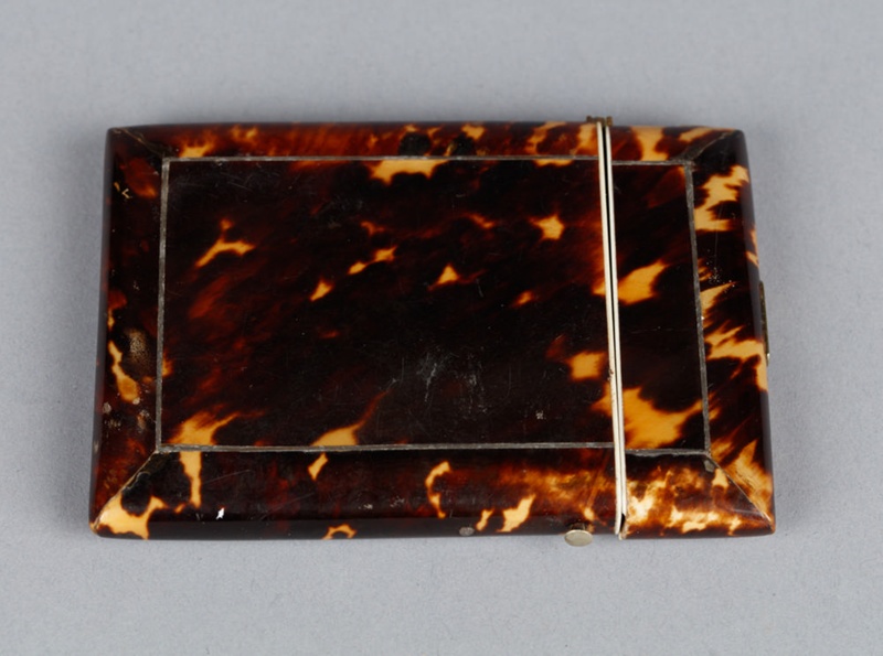 Case, Card, Tortoise shell veneer; Unknown maker; 1870-1900; RI.W2001 ...