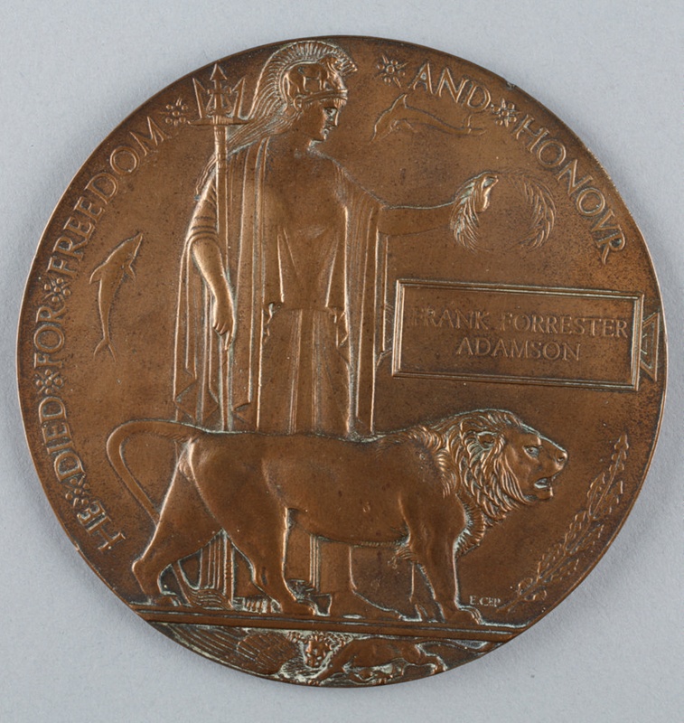 Memorial Plaque (Dead Man's Penny), Frank Forrester Adamson; British ...