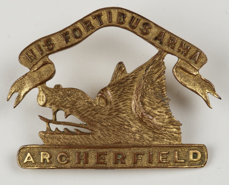 Badge, Archerfield school crest ; Moller Dn.; 1913-1945; RI.0000.110 ...