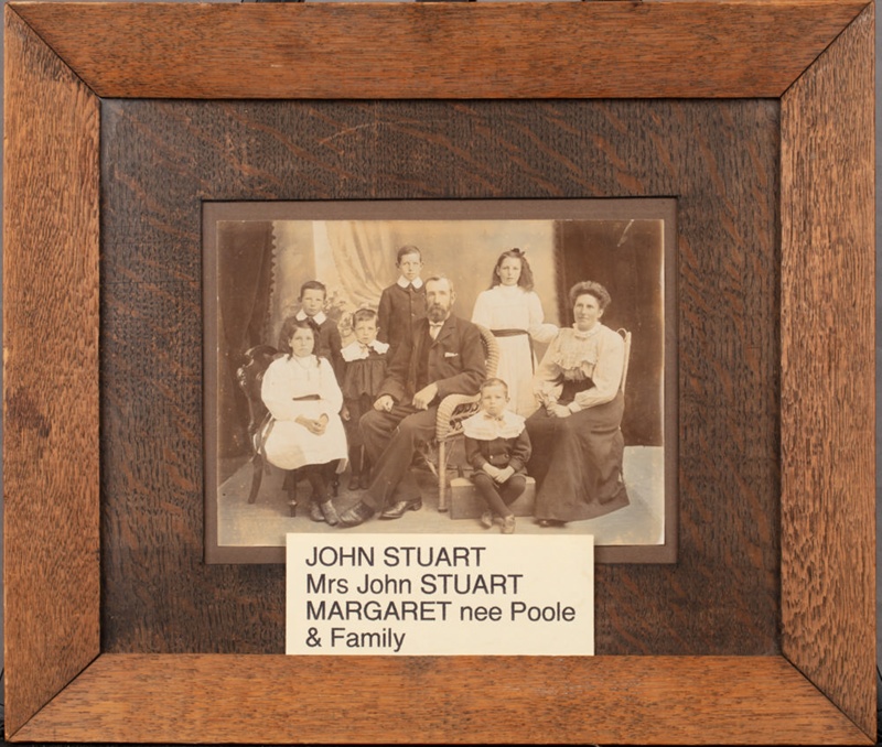 Framed photograph, John and Margaret Stuart and family; Unknown ...