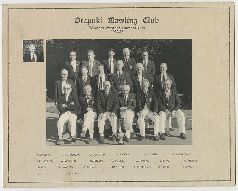 Photograph, Orepuki Bowling Club 1972-73; Unknown photographer; 1973 ...