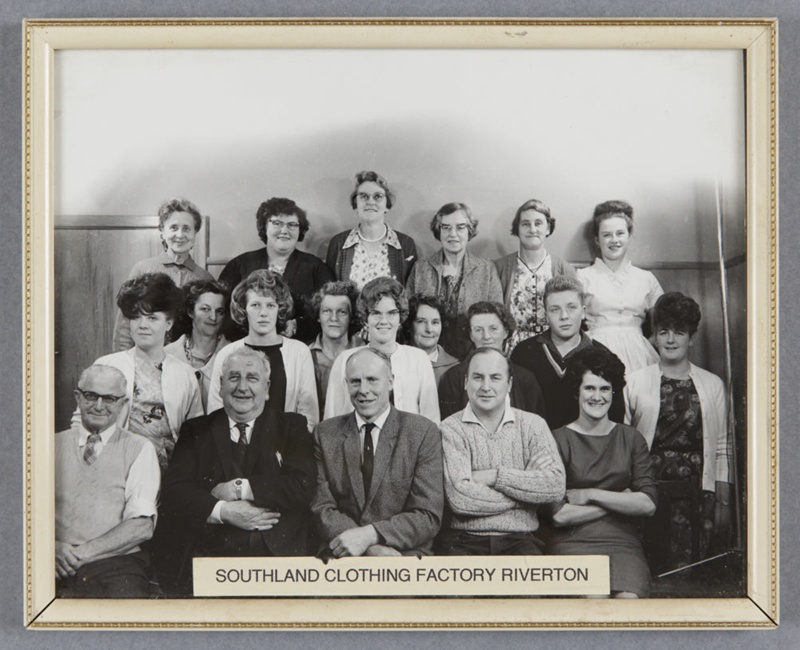 Framed photograph, Southland Clothing Factory staff; Ison's Portraits ...