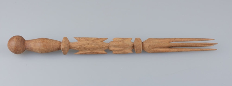 Ai cula ni bokola, Carved wooden fork; Unknown maker; 1800-1900; RI ...