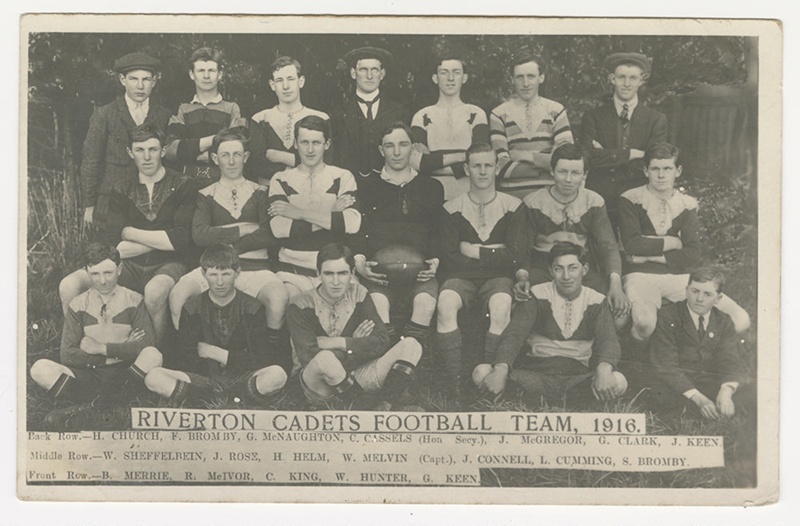 Photograph, Riverton Cadets Football Team 1916; McKesch, Henry John ...