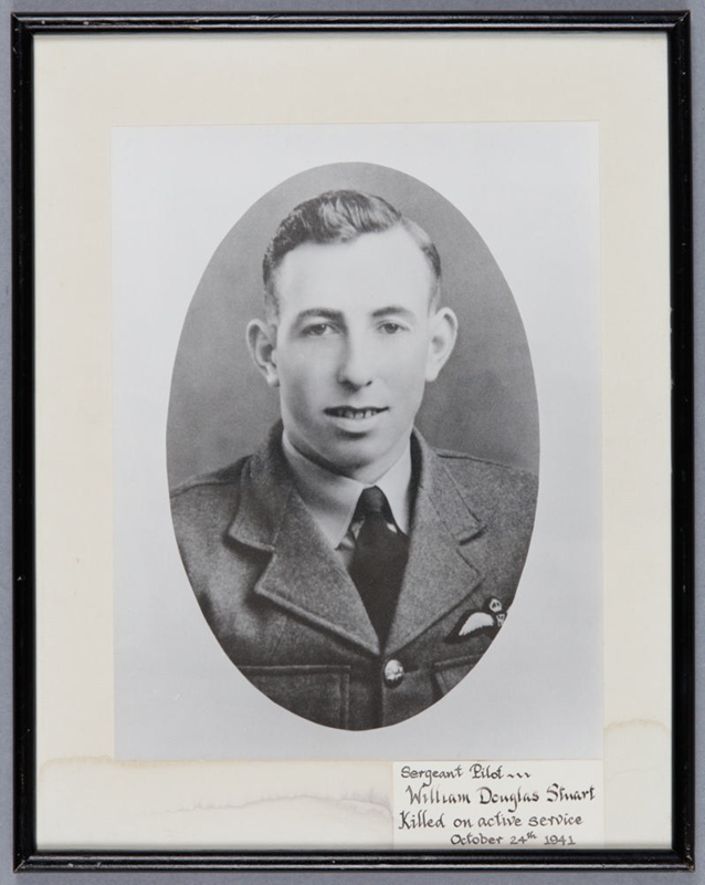 Framed photograph, Sergeant Pilot William Douglas Stuart; Unknown photographer; ... | eHive