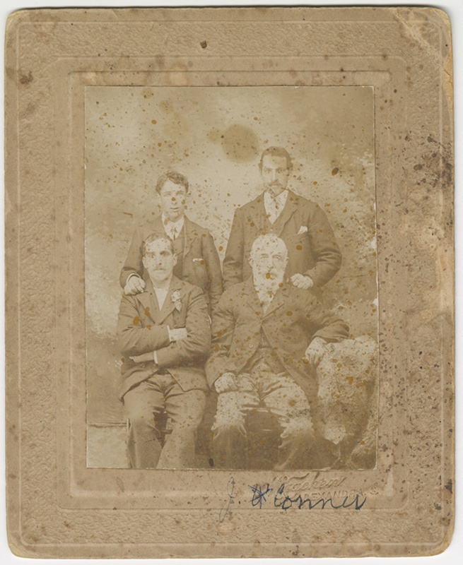 Photograph, J. Conner and three men; McEachen, John Allen; 1870-1900 ...