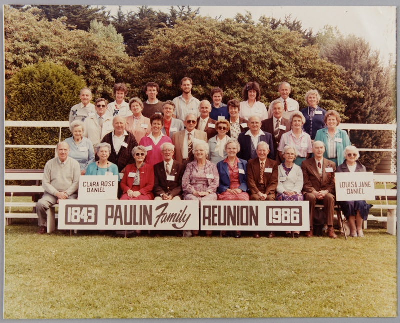 Photograph, Daniel descendants at Paulin family reunion; Unknown ...