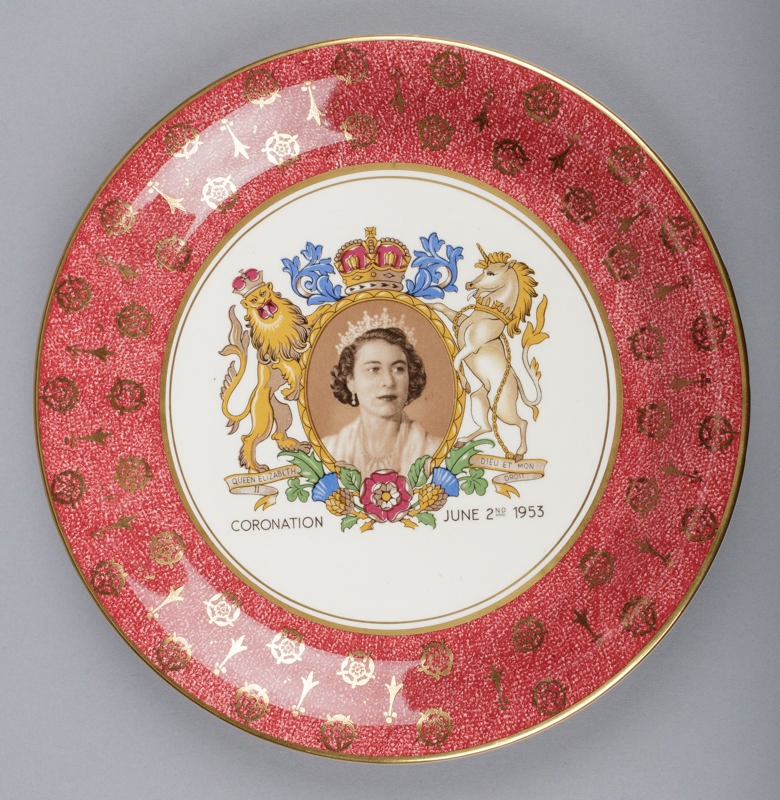 Plate, Commemorative, Queen Elizabeth II's Coronation 1953; Clarice ...