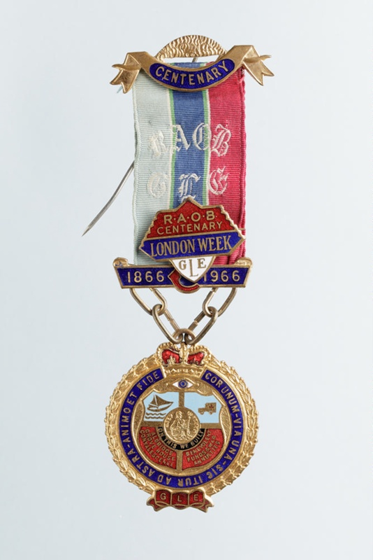 Medal, Lodge jewel, Royal Antediluvian Order of Buffaloes Centenary ...